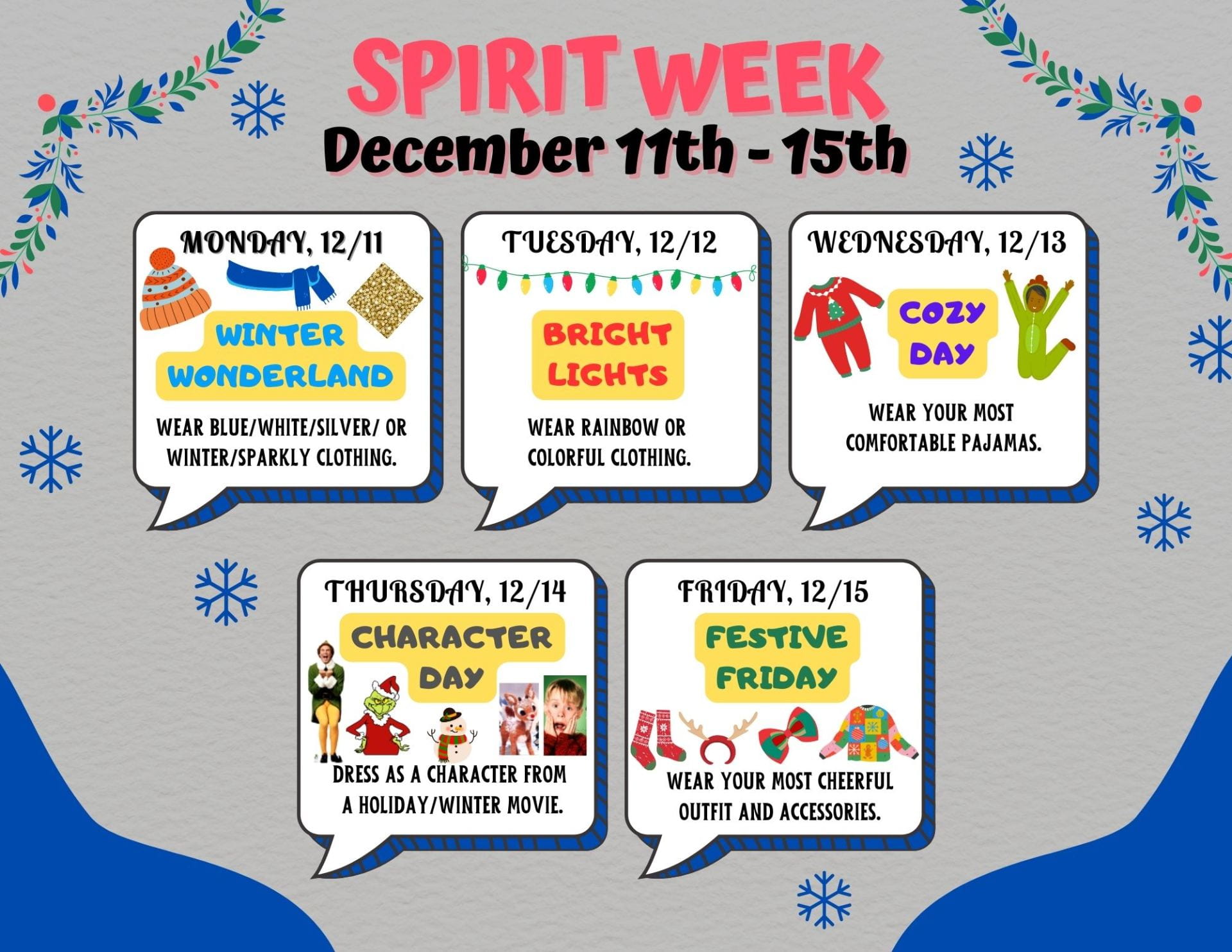This Week at EastLake – December 11th-15th – EastLake Elementary School
